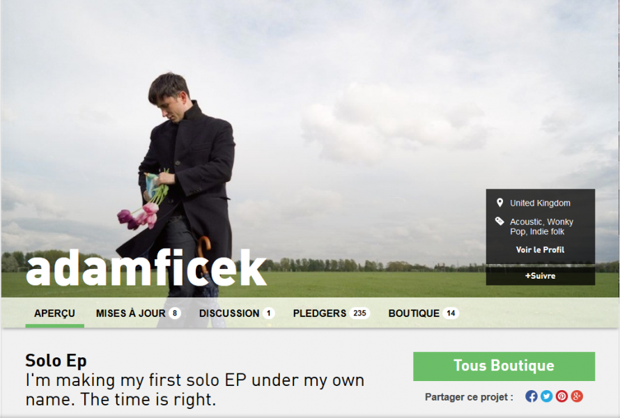 Adam Ficek (Roses Kings Castles / Babyshambles) prépare un album solo ...