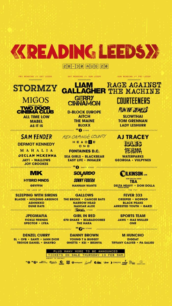 Reading & Leeds 2020 : un line up éclatant